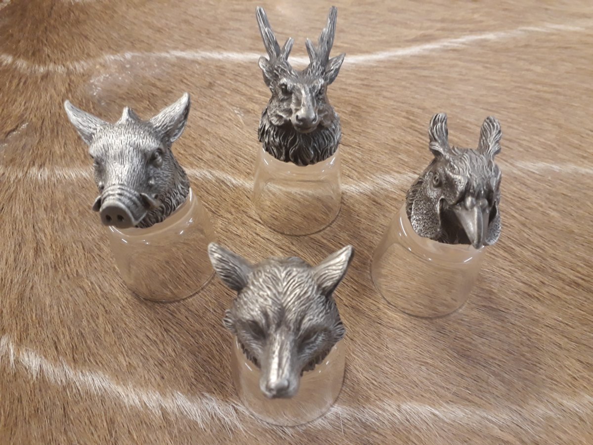 Snapseglas med dyre hoveder. - Gave ideer - Jagtuniverset